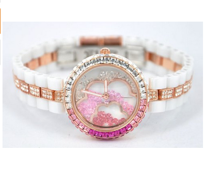 Women's Rhinestone Flower Watch Color White on Luulla