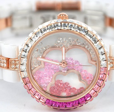 Women's Rhinestone Flower Watch Color White on Luulla